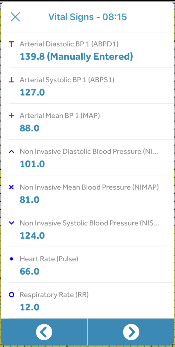 Manual Input for Integrated Vitals