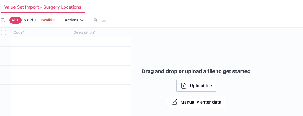 Importing Form Values to a Value Set
